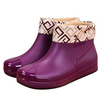 Generic Bottes en caoutchouc pour femme - Doublure chaude et confortable - Imperm&eacute;ables - Faciles &agrave; enfiler et &agrave; enlever - Semelle antid&eacute;rapante - Semelle ant