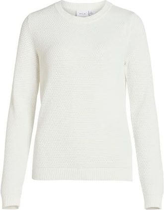 Vila Pull en Maille Basique White Alyssum XS White Alyssum XS