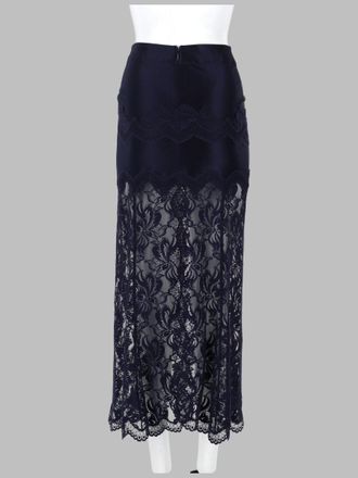 Paco Rabanne Lace and Jersey Skirt - Blue