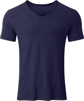 Generic T-shirt &agrave; col en V pour homme - Manches courtes - Coupe ajust&eacute;e - Confortable - Doux - D&eacute;contract&eacute; - Pour lentra&icirc;nement en plein air, la gym, lentra&icirc;n