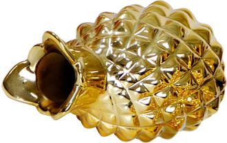 BESPORTBLE Keramik Vase Goldfarben Ananas Motiv Dekorative Blumenvase f&uuml;r Desktop Pflanzgef&auml;&szlig; Wohnkultur B&uuml;ro Geschenkidee Langlebig Stilvoll