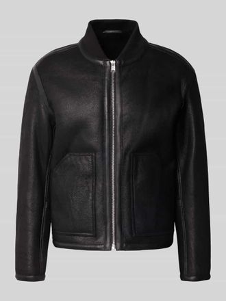 HUGO BOSS Regular Fit Lederjacke aus echtem Lammfell Modell MAFERO