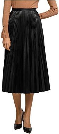 Guess Jupe Longue Pliss&eacute;e Simili Cuir Ramona