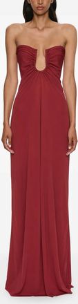 CHRISTOPHER ESBER Arced Palm strapless dress - Rot