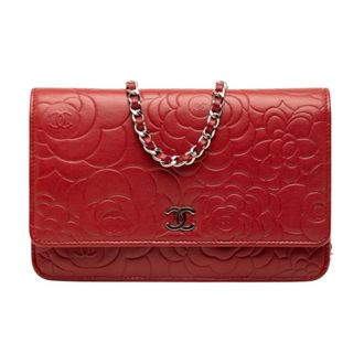 Chanel Pre-owned Leder Ketten-Portemonnaie - - Pre-owned - Damen - Rot - ONE SIZE