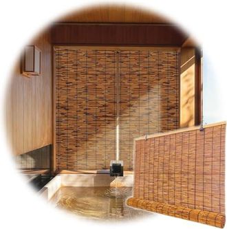 Generic Stores Enrouleur en Bambou Terrasse D&eacute;coration Carbonisation Store Bateau en Bambou Exterieur Occultation &Eacute;cran Priv&eacute; Stores Verticaux pour Gallery Fe