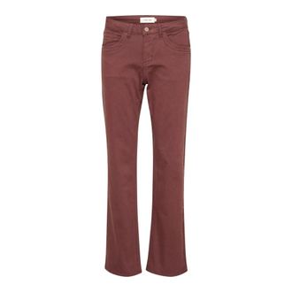 Cream Straight Leg Hose - - Trousers - Damen - Braun - W30 L32