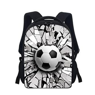 Generic Sac &agrave; dos de football motif vital mignon sac &agrave; dos &eacute;tudiant l&eacute;ger pratique enfants cartable enfant sac &agrave; dos de camping, blanc, taille unique