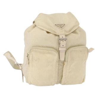 Prada Pre-owned Nylon Rucksack - - Pre-owned - Damen - Wei&szlig; - ONE SIZE
