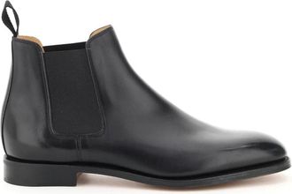 John Lobb Homme, Chaussures, Noir, Taille: 40 1/2 EU Classic Leather Chelsea Bottes