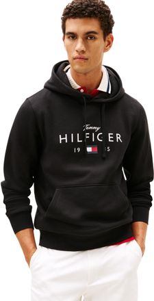 Tommy Hilfiger Herren Brand Love Big Hilfiger Hoodie Mw0Mw41427 Kapuzenpullover, Black (Black), XL