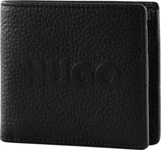 HUGO BOSS Hugo New Ethon Hi BL_4ccc, Portefeuille 4 Fentes pour Cartes Hommes, Noir, Taille Unique