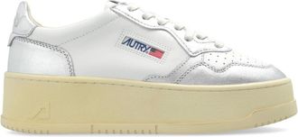 Autry Femme, Chaussures, Blanc, Taille: 42 EU Medalist Platform Baskets
