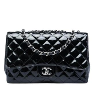 Chanel Sac bandouli&egrave;re matelass&eacute; en cuir verni vintage doccasion - Femme - Pre-owned - Noir - Taille: ONE Size