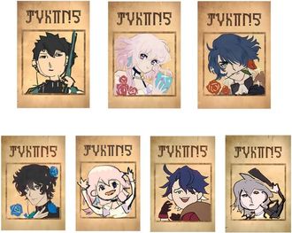 Generic 7PCS Honkai: Star Rail Wanted Poster Wandaufkleber Tapete H&auml;ngende Malerei