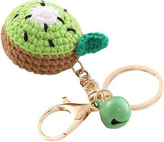 Generic Porte-cl&eacute;s mignon pour filles | D&eacute;coration de boule de laine en forme de fruit au crochet | Porte-cl&eacute;s tiss&eacute; &agrave; la main color&eacute; pour sac &agrave; dos d&eacute;cole, d