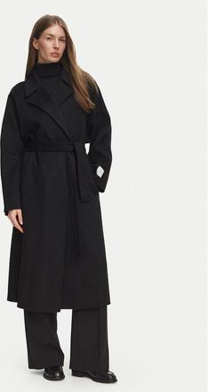 Calvin Klein Wollmantel Hero LV040WL571 Schwarz Regular Fit