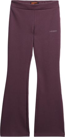Superdry Damen Sport Tech Jogginghose mit niedriger Leibhöhe und ausgestelltem Bein Rauchiges Auberginenviolett 36