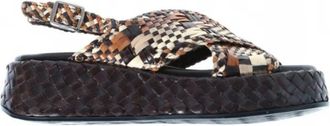 Pons Quintana Femme, Chaussures, Multicolore, Taille: 38 EU Sandalo in pelle intrecciata