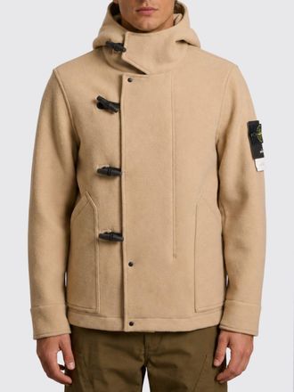 Stone Island Woll-Dufflecoat von mit Kapuze und Compass-Logo