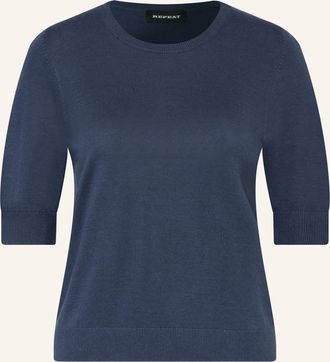 Repeat Repeat Strickshirt blau