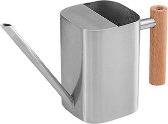 Generico Edelstahl-Gie&szlig;kanne - Wasserkocher mit langem Auslauf mit Holzgriff - Gartengie&szlig;kanne f&uuml;r Zimmerpflanzen, tragbarer Wasserkocher, ideal zum Gie&szlig;en von