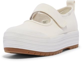 Keds Damen Mary Jane Schuh, wei&szlig;es Leinen, 40 EU