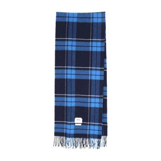 Ader Error Logo Patch Check Schal - - Accessories - Herren - Blau - ONE SIZE