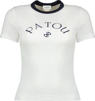 Patou Logo T-Shirt - - Tops - Damen - Wei&szlig; - L