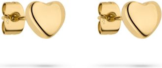 s.Oliver Ohrring - Elegante Ohrstecker aus poliertem Edelstahl - gold - wasserfest & hautfreundlich