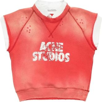 Acne Studios Femme, Sweatshirts et sweats &agrave; capuche, Rouge, Taille: 36 FR Fleece Logo Vest
