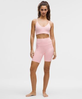 lululemon Align Shorts mit hohem Bund f&uuml;r Frauen - 20 cm - Gr&ouml;&szlig;e 10 in Pink Pearl
