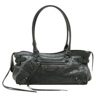 Balenciaga Pre-owned Le City East West Leather 2way Bag - Femme - Pre-owned - Noir - Taille: ONE Size