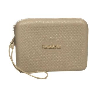 Havaianas Femme, Sacs, Beige, Taille: ONE Size Trousse de plage Glitter