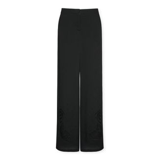 Elena Miro Bestickte Palazzo-Hose - - Trousers - Damen - Schwarzk - 6XL