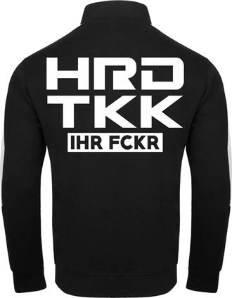 Spass Kostet M&auml;nner Trainingsjacke mit Streifen Hard Tekk Ihr FCKR techno tekkno ballern