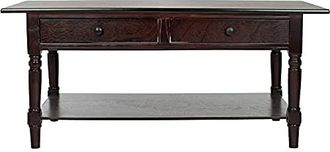 Safavieh Contemporary Wooden Accent Table, in Distressed and Black, 55 X 106 X 46.99