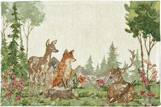 Sander Gobelin Tischset - -Herbst - REH, Fuchs, Hirsch - 32x 48cm