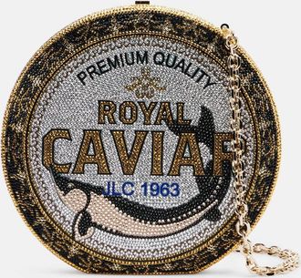 Judith Leiber Clutch Royal Caviar mit Kristallen