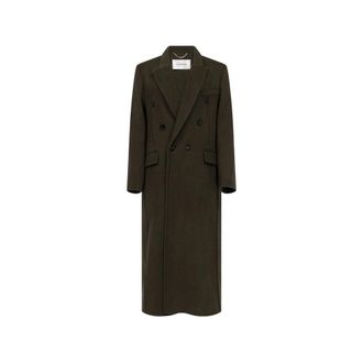 Victoria Beckham Manteau Magre - Femme - Manteaux - Vert - Taille: 32 FR