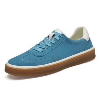 Generic Baskets en cuir pour homme - Baskets habill&eacute;es - Style r&eacute;tro - &Eacute;l&eacute;gantes - Pour les affaires et les loisirs, bleu, 39 1/3 EU