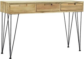vidaXL Konsolentisch 120 x 35 x 76 cm Teak Massiv Vidaxl