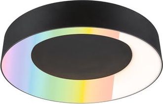Paulmann 75416 LED Deckenleuchte Smart Home Zigbee 3.0 Casca IP44 RGBW+ 1750lm 230V 20W dimmbar Schwarz matt