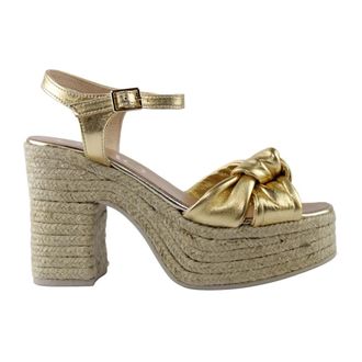 Gaimo Espadrilles Goldene Laminat-Sandalen - - Shoes - Damen - Gelb - 38 EU