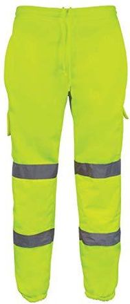 Atomic Workwear Pantalon de jogging haute visibilit&eacute; pour homme avec poches cargo et genoux r&eacute;sistantes &agrave; leau | Pantalon de jogging haute visibilit&eacute; | Panta