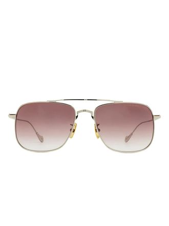 Cutler and Gross Sonnenbrille mit eckigem Gestell - Silber