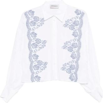 Ermanno Scervino Femme, Blouses et Chemises, Blanc, Taille: 38 FR Linen Shirt