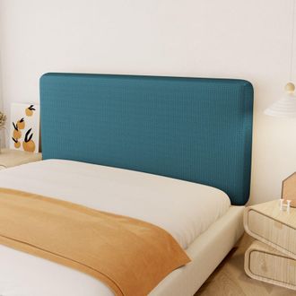 Generic Stretch Kopfteil Bezug King Queen Full Size Hochelastischer Bettkopfteil Bezug Staubdichter Schutzh&uuml;lle f&uuml;r Schlafzimmerdekoration Dunkelgr&uuml;n L&auml;nge de