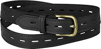 Allegra K Ceinture en similicuir pour femme, boucle à ardillon en métal, ceintures de taille plus pour la robe de jeans Noir2 115cm/45.28