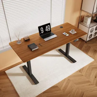 Sonni Bureau Assis debout 60 x 160 cm Avec Fonction m&eacute;moire structure dinstallation rapide.Bureau R&eacute;glable en Hauteur 70-115cm Blanc Chaise de